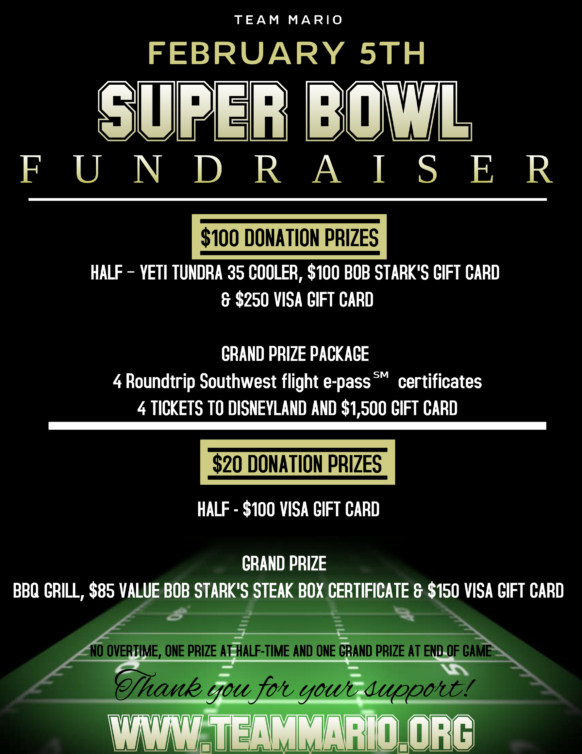 SUPER BOWL FUNDRAISER Team Mario
